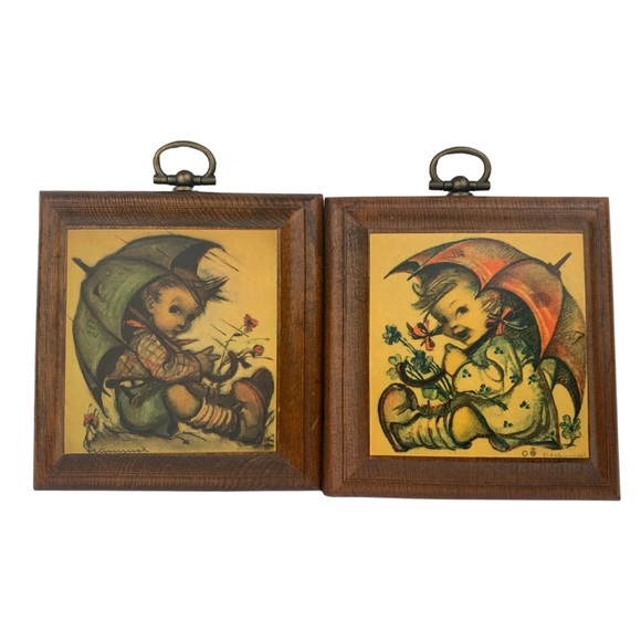 Hummel | Wall Decor | Two Vintage Hummel Wooden Wall Art Plaque ...